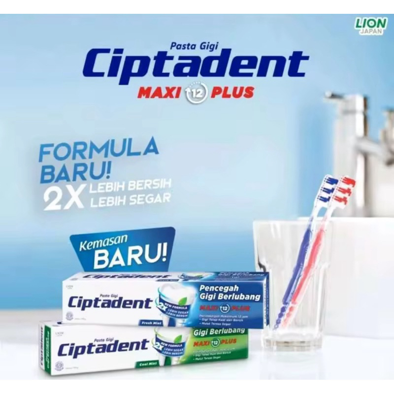 Jual CIPTADENT FRESH MINT & COOL MINT 225GR (pasta gigi ciptadent 225gr ...