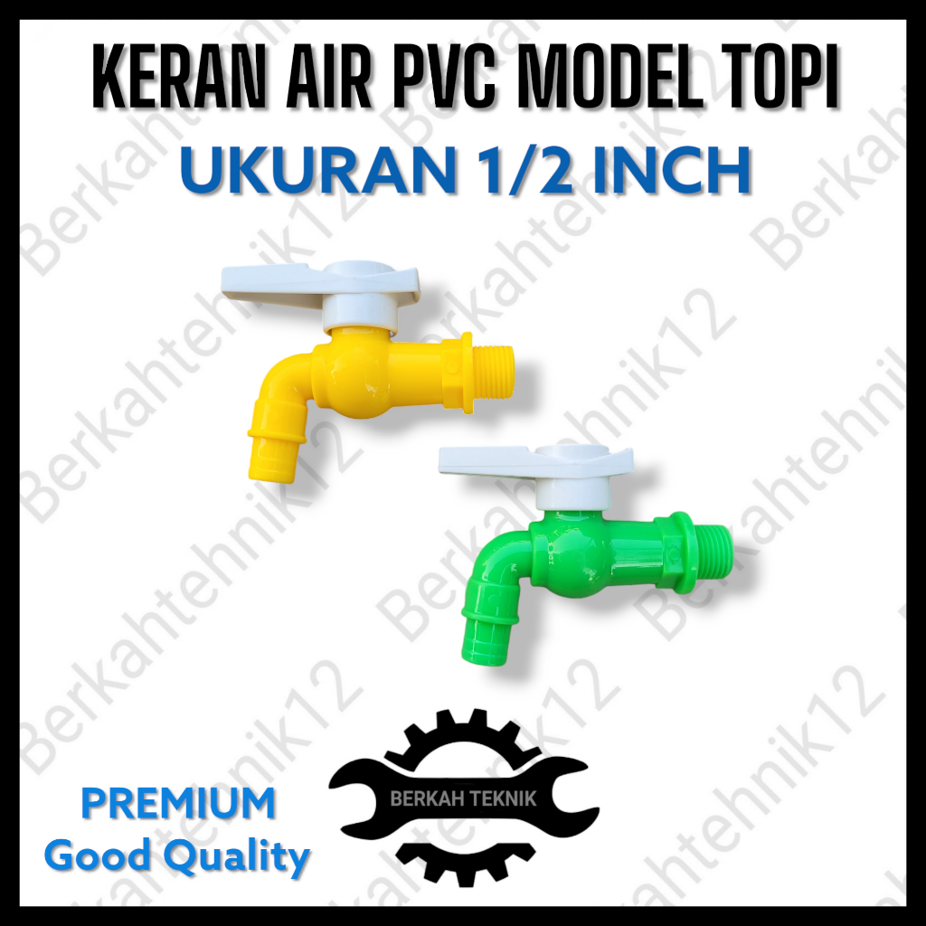 Jual kran air taman keran tembok pvc 1/2" inch model topi murah ...