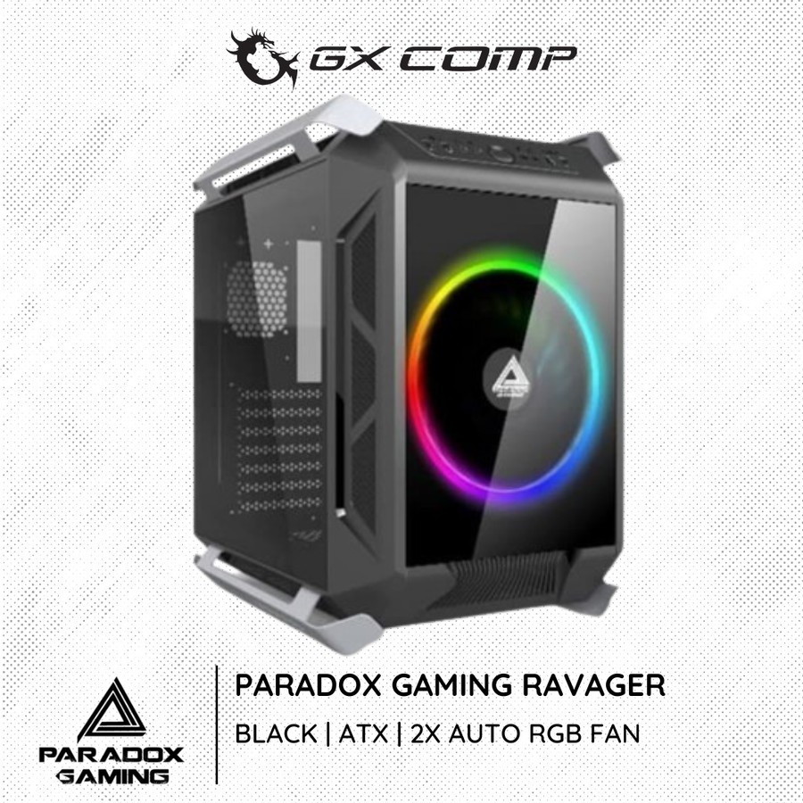 Jual Paradox Gaming Ravager Black - Casing PC ATX / CPU PC Case Gaming ...