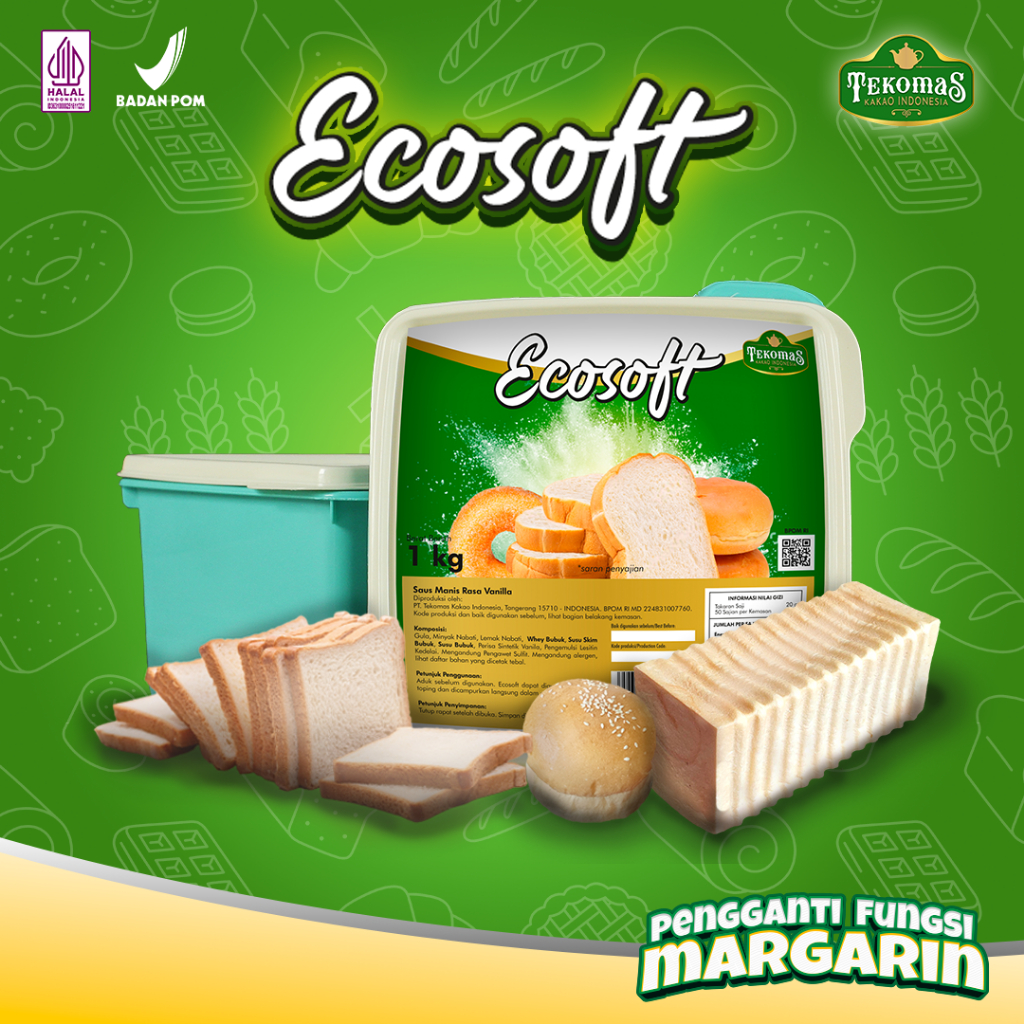Jual TEKOMAS - Ecosoft PLUS 1 Kg Pengganti Margarine 100% Bahan Baking Kue Bolu Roti Wangi ...