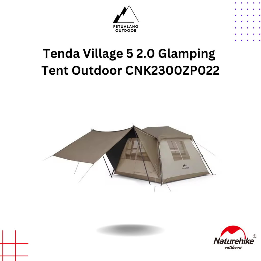 Jual Naturehike Tenda Village 5 2.0 CNK2300ZP022 Glamping Tent Outdoor | Shopee Indonesia