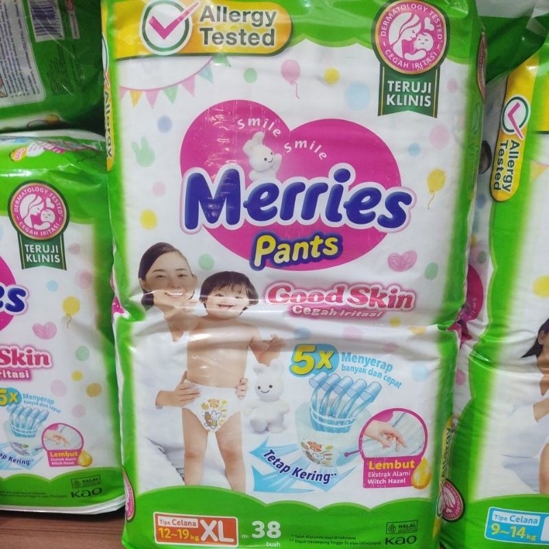 Jual MERRIES PANTS CELANA NB-S40, M48, L42, XL38, XXL28 dan XXL18 ...