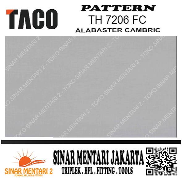 Jual TACO HPL PATTERN TH 7206 FC ALABASTER CAMBRIC | Shopee Indonesia