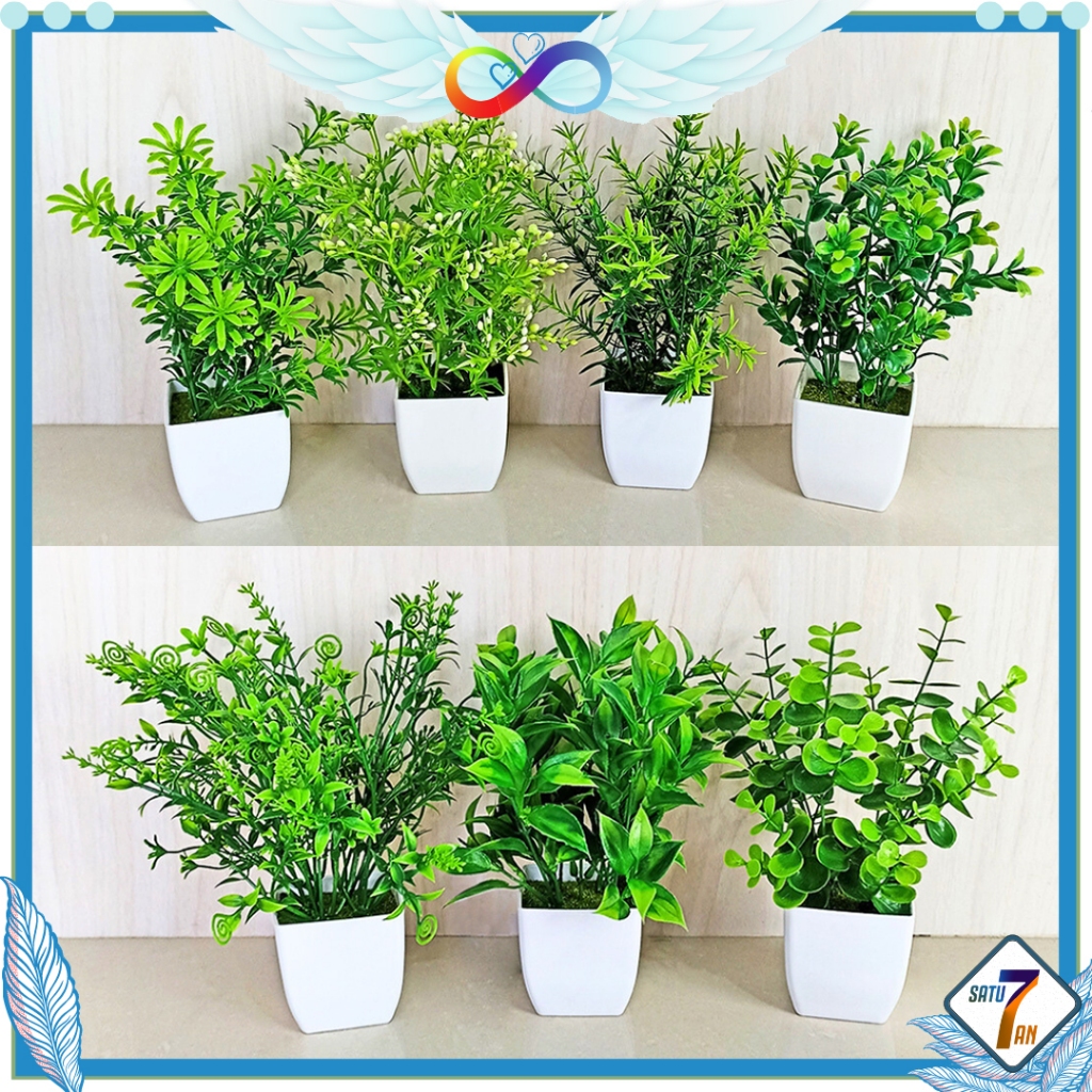 Jual Pot Bonsai Daun Artificial Tanaman Bunga Hias Palsu Pajangan ...