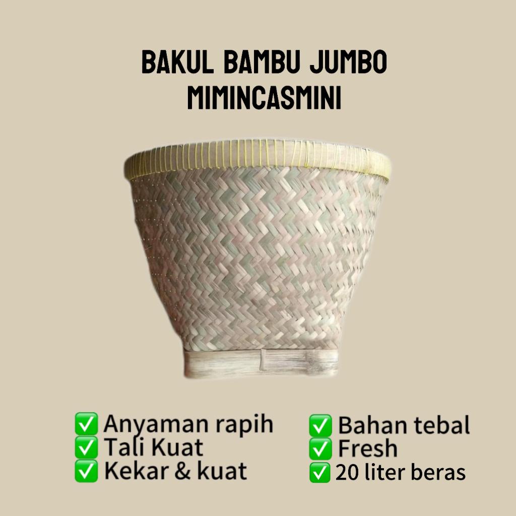 Jual BAKUL NASI BAMBU SUPER JUMBO 54 CM KAPASITAS 20 LITER | Shopee ...