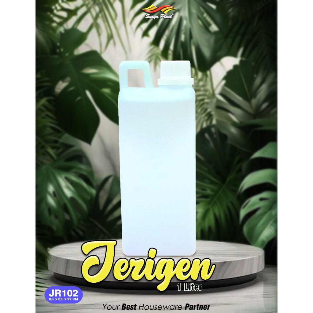 Jual Jerigen Plastik ukuran 1 liter 1ltr (termasuk tutup segel + sumpel ...