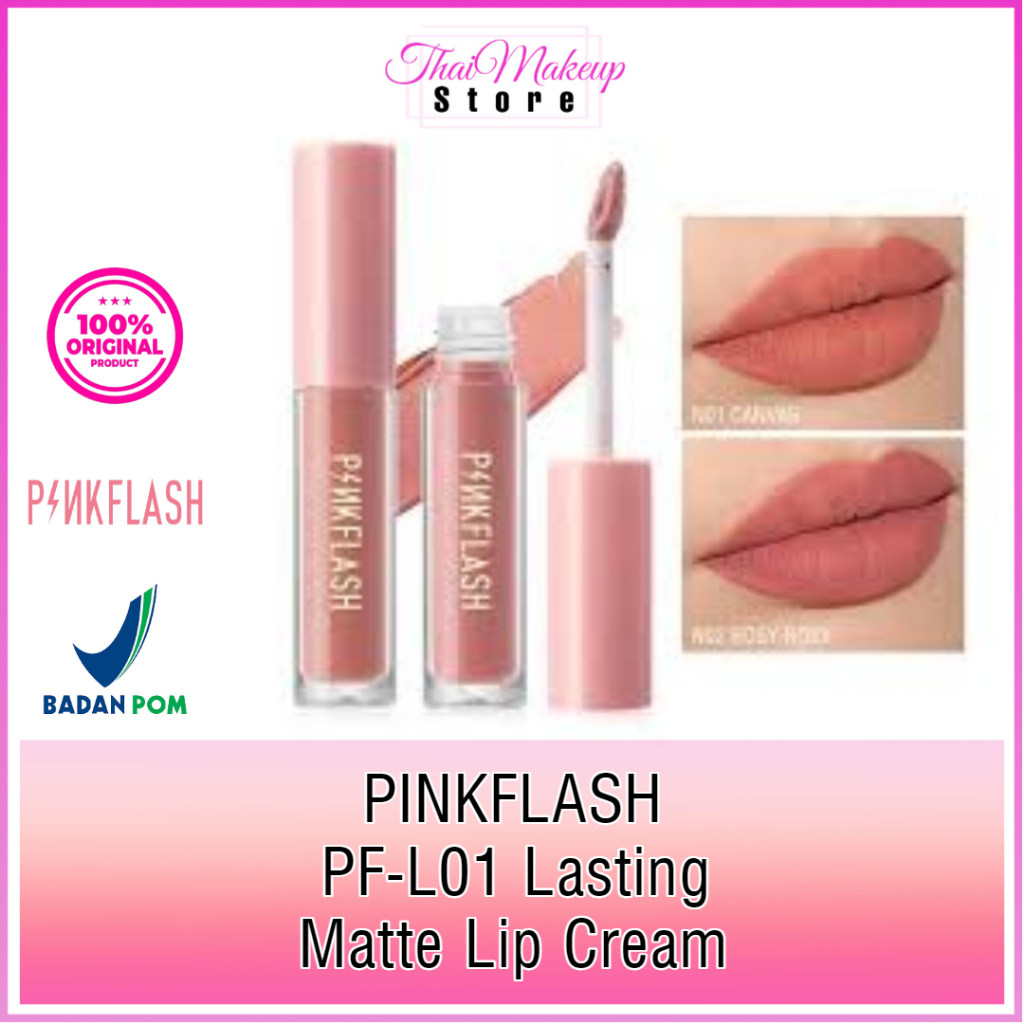 Jual Pinkflash Lasting Matte Lip Cream / Lipstik / Kosmetik Bibir / Lip ...