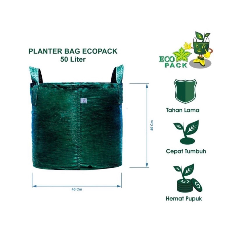Jual media tanaman planter bag HDPE 50L putih | Shopee Indonesia