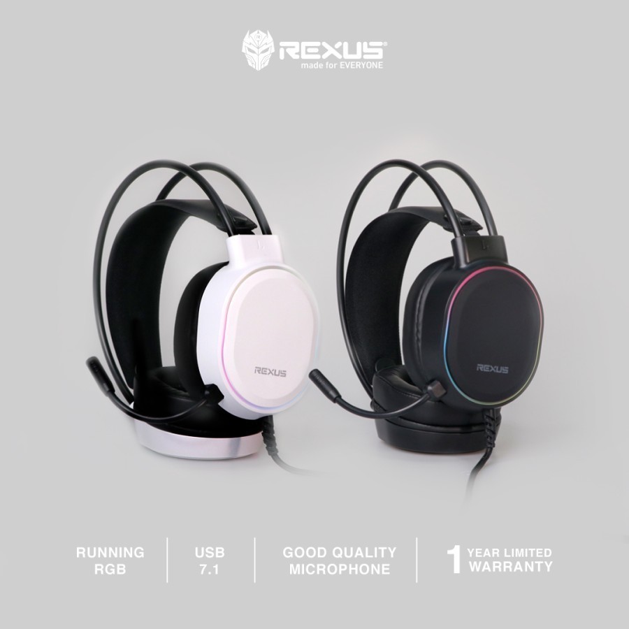 Jual REXUS HX9 THUNDERVOX GAMING HEADSET USB CONNECTION WITH RGB 7.1 SOUND | Shopee Indonesia