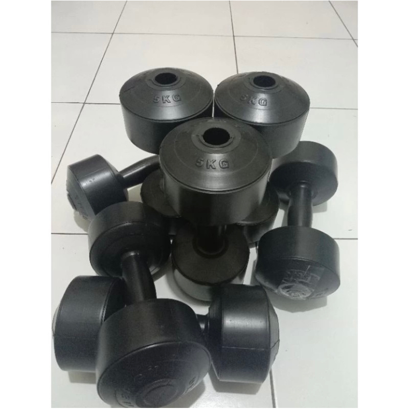 Jual [366SH] BARBEL/DUMBELL ukuran 5KG KOSONGAN TANPA ISI | Shopee ...