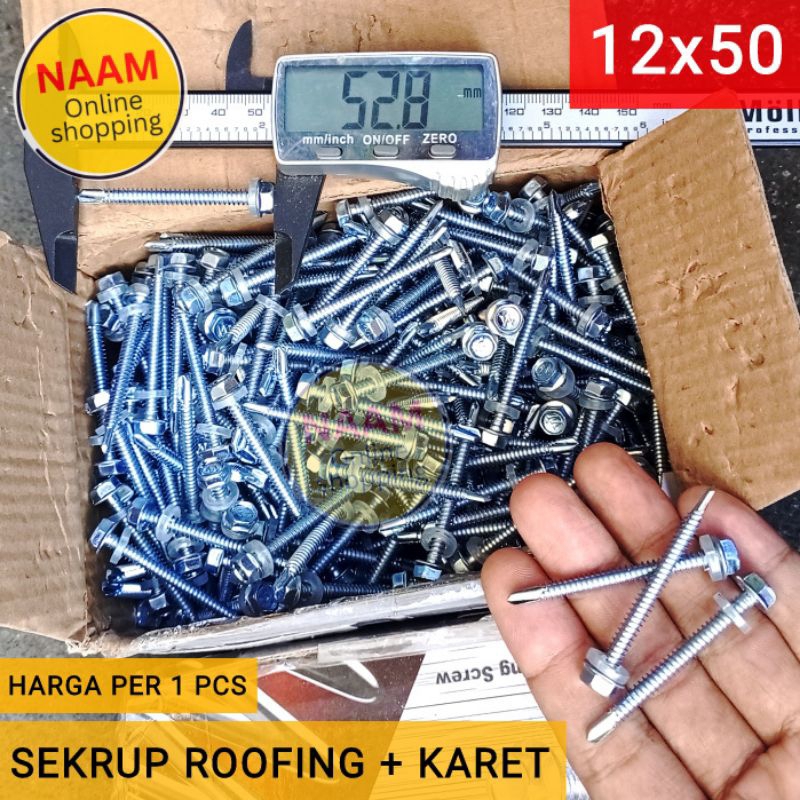 Jual (12X50) BAUT ROOFING / SEKRUP ROOFING 12X50 - BAUT SKRUP ATAP BAJA ...
