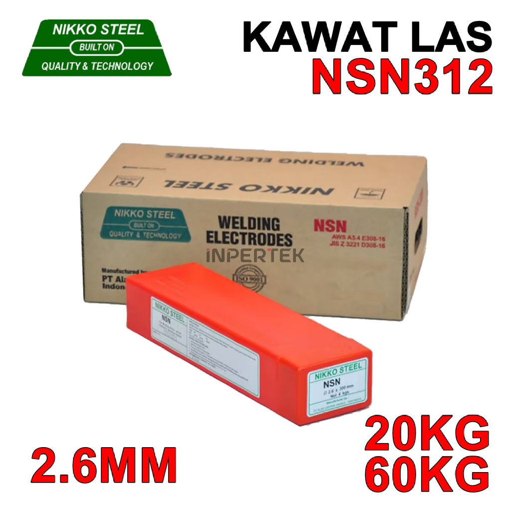 Jual Kawat Las NSN312 2.6mm NIKKO STEEL 2.6 X 350 Elektroda NSN 312 2.6 mm Welding Listrik ...