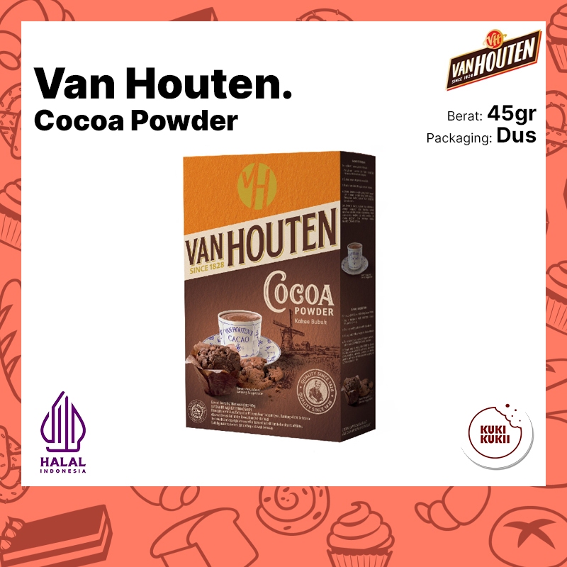 Jual VAN HOUTEN Cocoa Powder 45gr | VAN HOUTEN Coklat Bubuk 45 gr ...