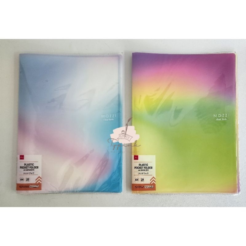 Jual PLASTIC POCKET FOLDER A4 20 POCKETS RAINBOW MAP PLASTIK FILE DAISO ...