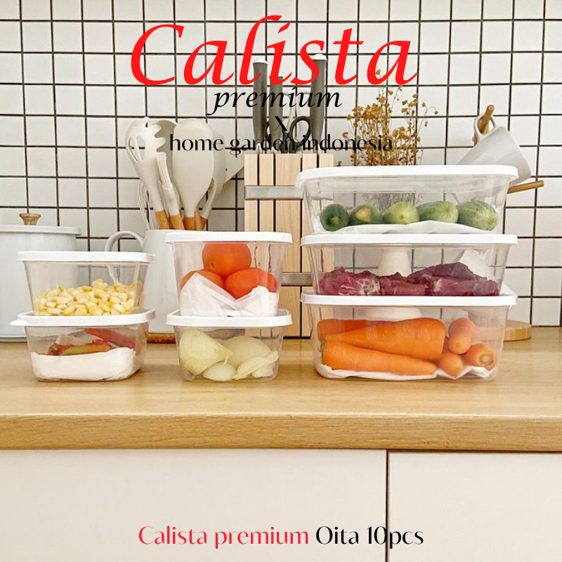 Jual [ CALISTA ] TOPLES SET PLASTIK CALISTA OITA PREMIUM SET ISI 10PCS ...