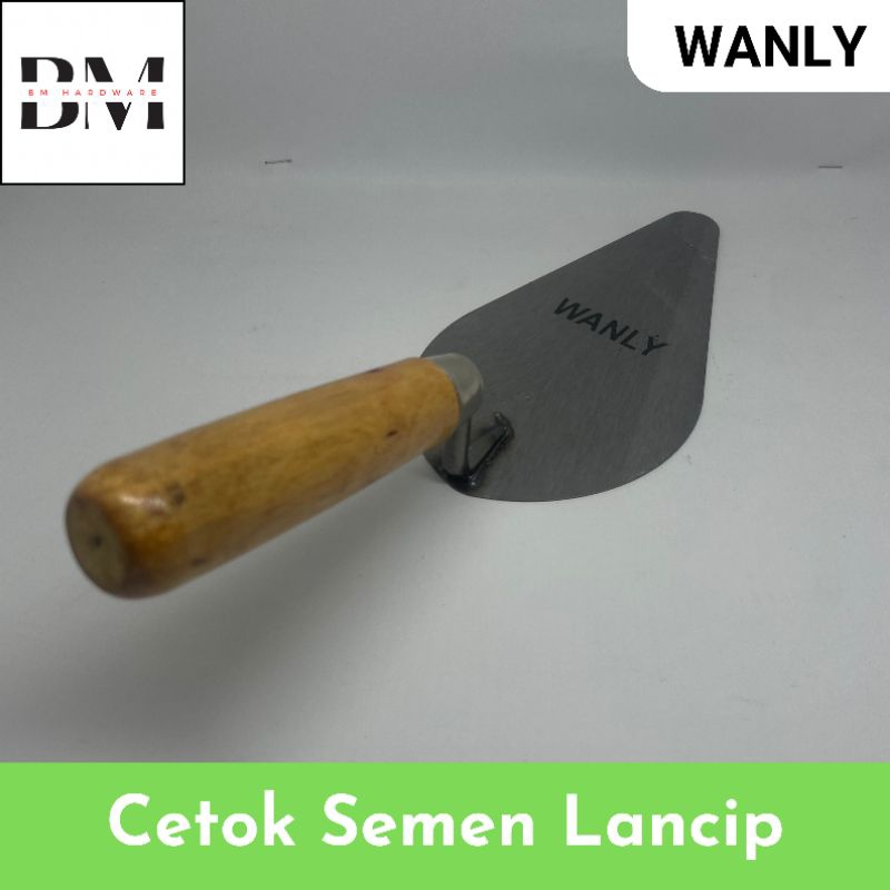 Jual Cetok Semen Lancip WANLY 2-3 / 7" (gg. Kayu) | Shopee Indonesia