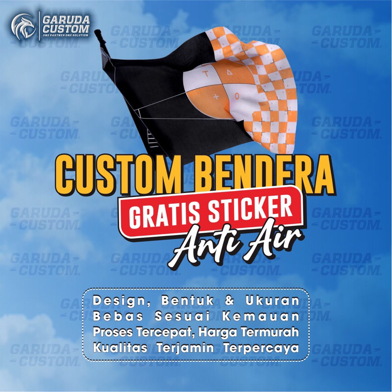 Jual Bendera Custom Terlaris | Mini Flag Termurah | Spanduk Custom ...