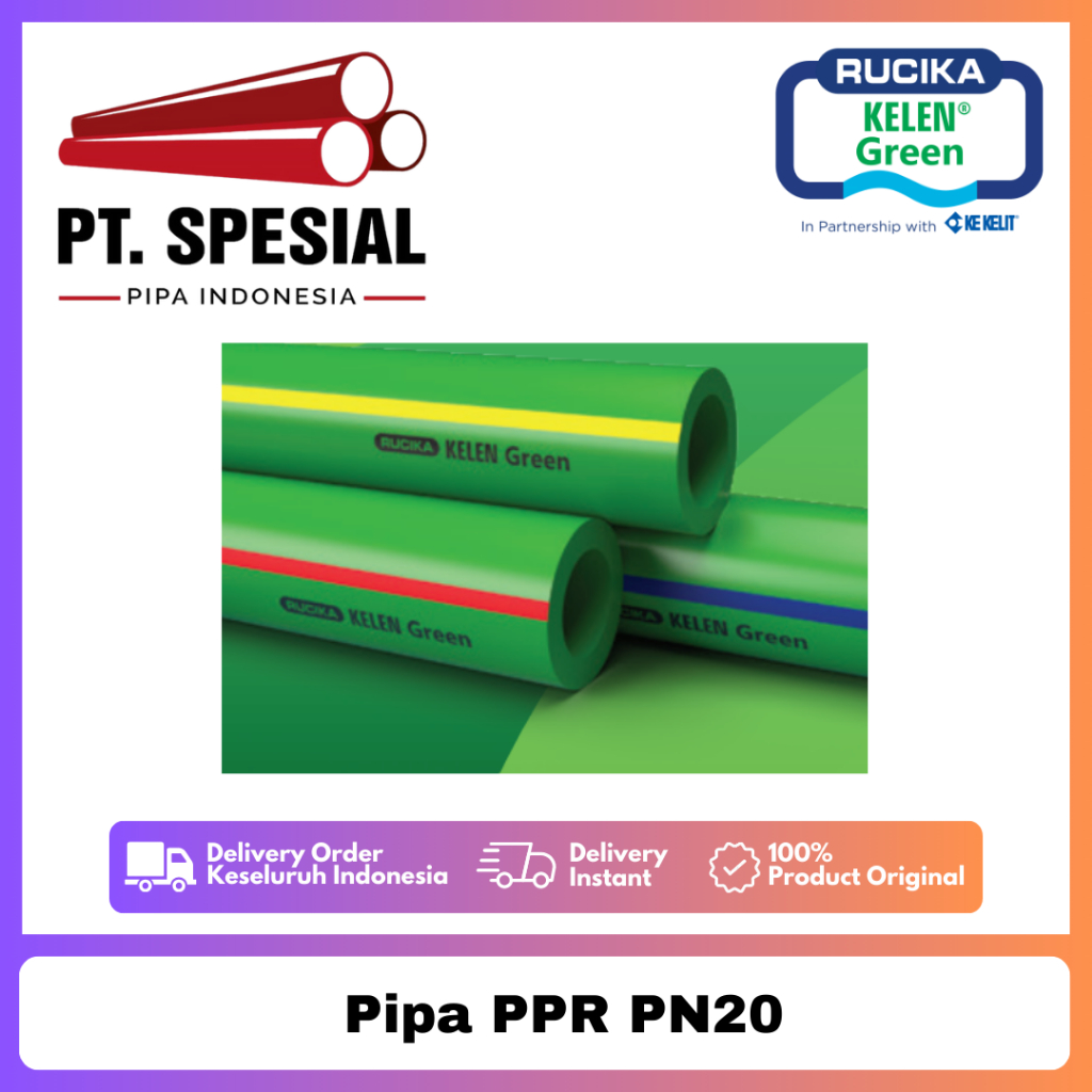Jual Pipa PPR PN20 Air Panas Rucika DN63 - 2" Pipa PPR Kelen Green - 09 | Shopee Indonesia