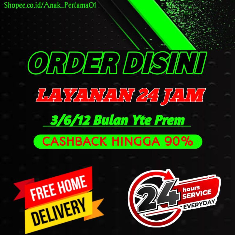 Jual ORDER DISINI YE-TE PREMIUM 3 BULAN LANGSUNG TANPA PERPANJANGAN ...