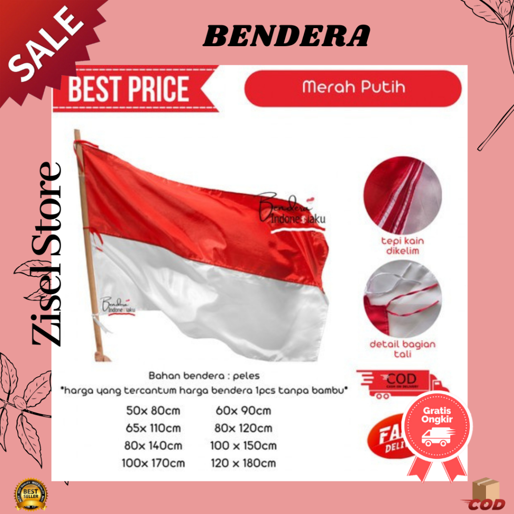 Jual BENDERA INDONESIA BENDERA MERAH PUTIH MURAH BAGUS | Shopee Indonesia