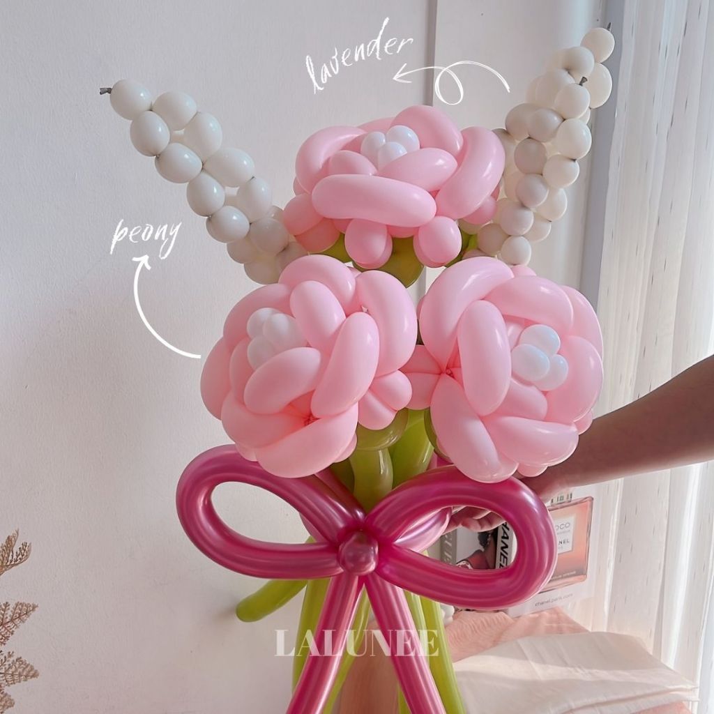 Jual Peony Lavender Balloon Bouquet - Buket Bunga Balon Twist - Bunga ...