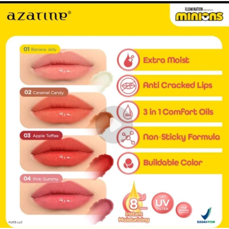 Jual AZARINE MINIONS Lip Balm Series (3.5gr) | Shopee Indonesia