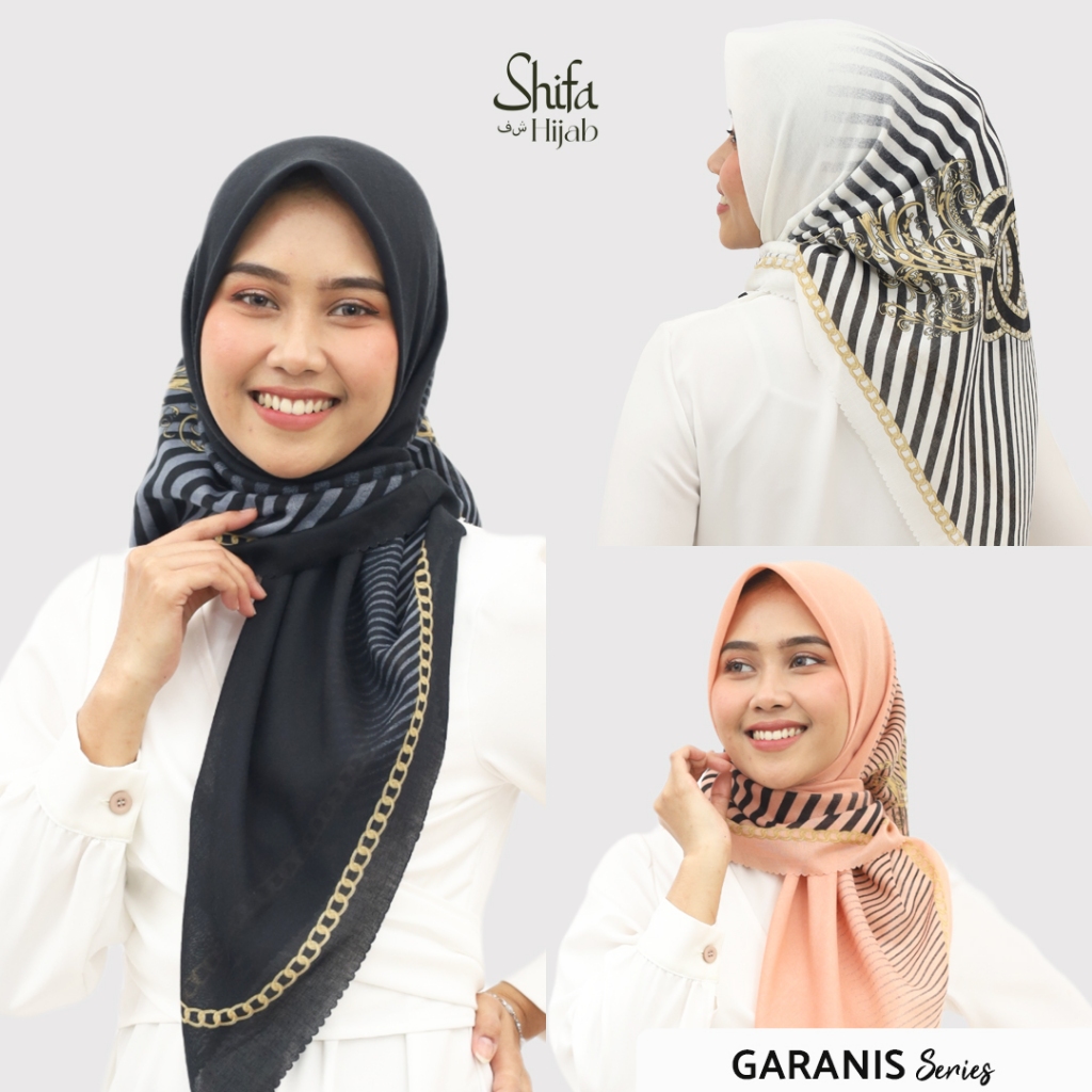 Jual SHIFA HIJAB - GARANIS | JILBAB KERUDUNG SEGI EMPAT MOTIF VOAL ...