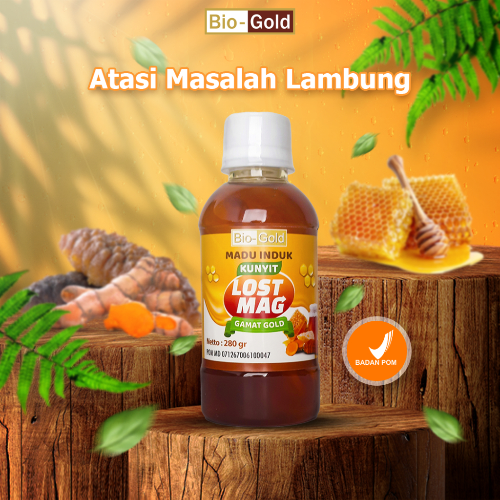 Jual Madu Lostmaag Bio Gold Plus Kunyit, Gamat Emas Lost Maag Atasi ...