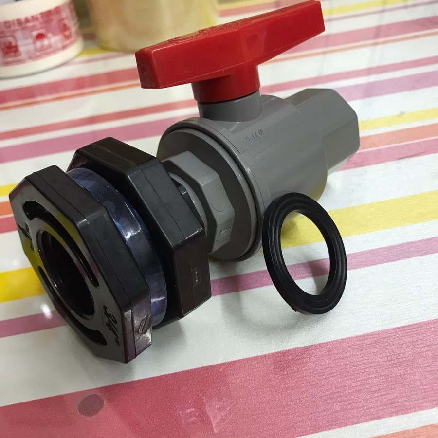 Jual PENGUIN - Bulkhead 3/4" Inch Stop kran 3/4" Kopling tandon Air 3/4 ...