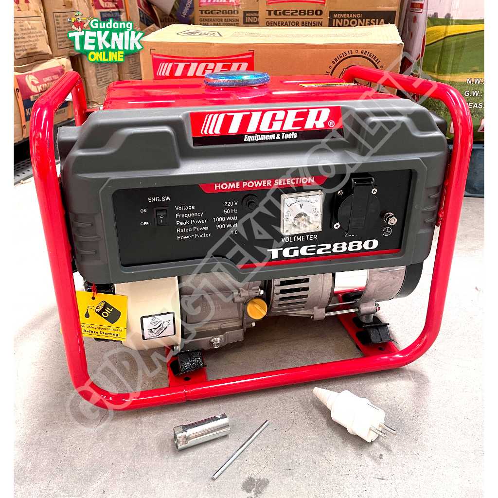 Jual TIGER Genset 1000W TIGER TGE2880 NEW MODEL / Power Generator 1000 ...