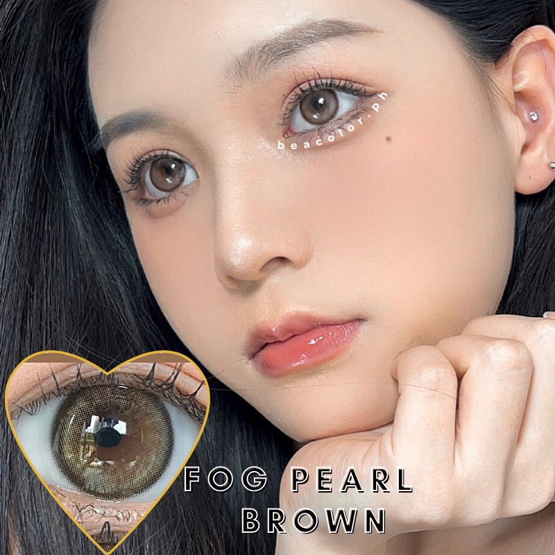 Jual Softlens FOG PEARL GREY BROWN by mystic eyes dia 14mm | Shopee ...