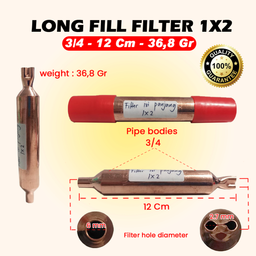 Jual FILTER ISI KULKAS 1 X 2 UKURAN 3/4 PANJANG 12 CM | Shopee Indonesia