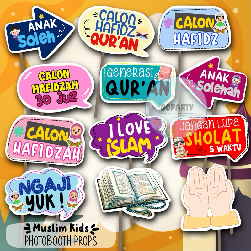 Jual MUSLIM KIDS ANAK SOLEH SOLEHAH PHOTOBOOTH PROPS DEKORASI TONGKAT ...