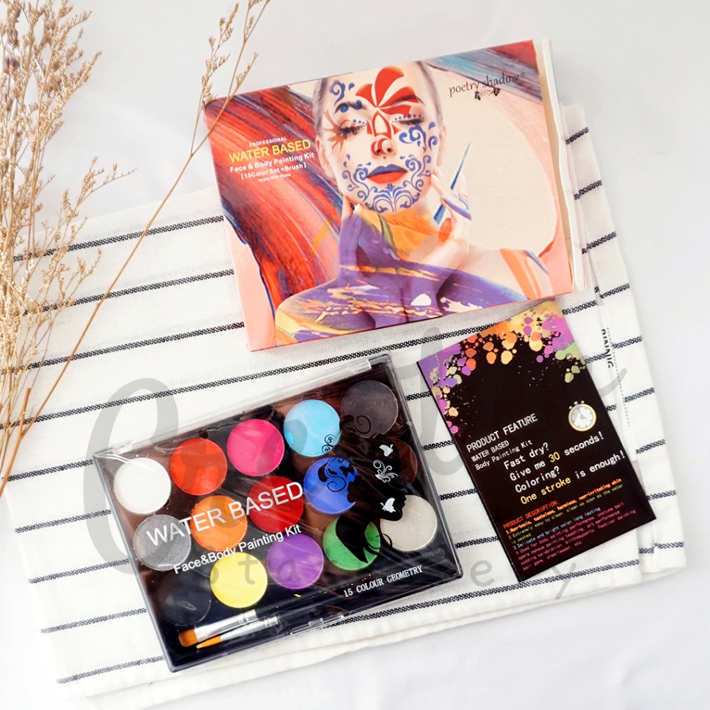 Jual GIORGIONE Face & Body Painting Waterbased Water Based 15 Warna ...