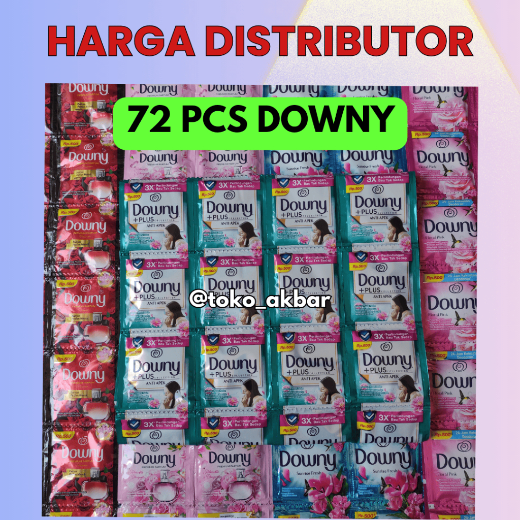 Jual Paket 72 pcs / 6 renteng Downy Detergent Cair 500 | Downy | Shopee ...