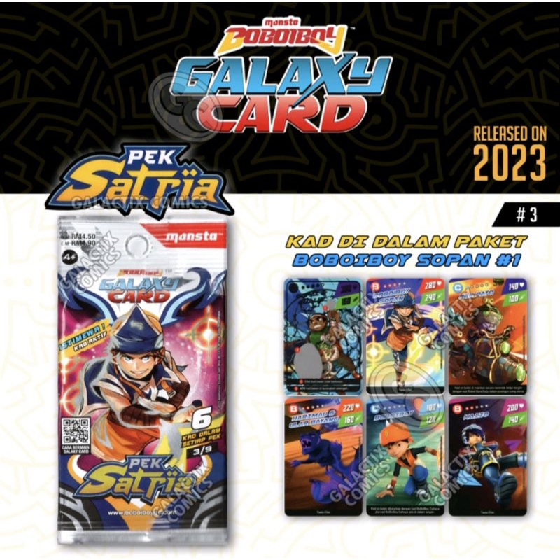 Jual Boboiboy Galaxy Card Pek Rumble Satria Quest : Card S Special / 2D ...