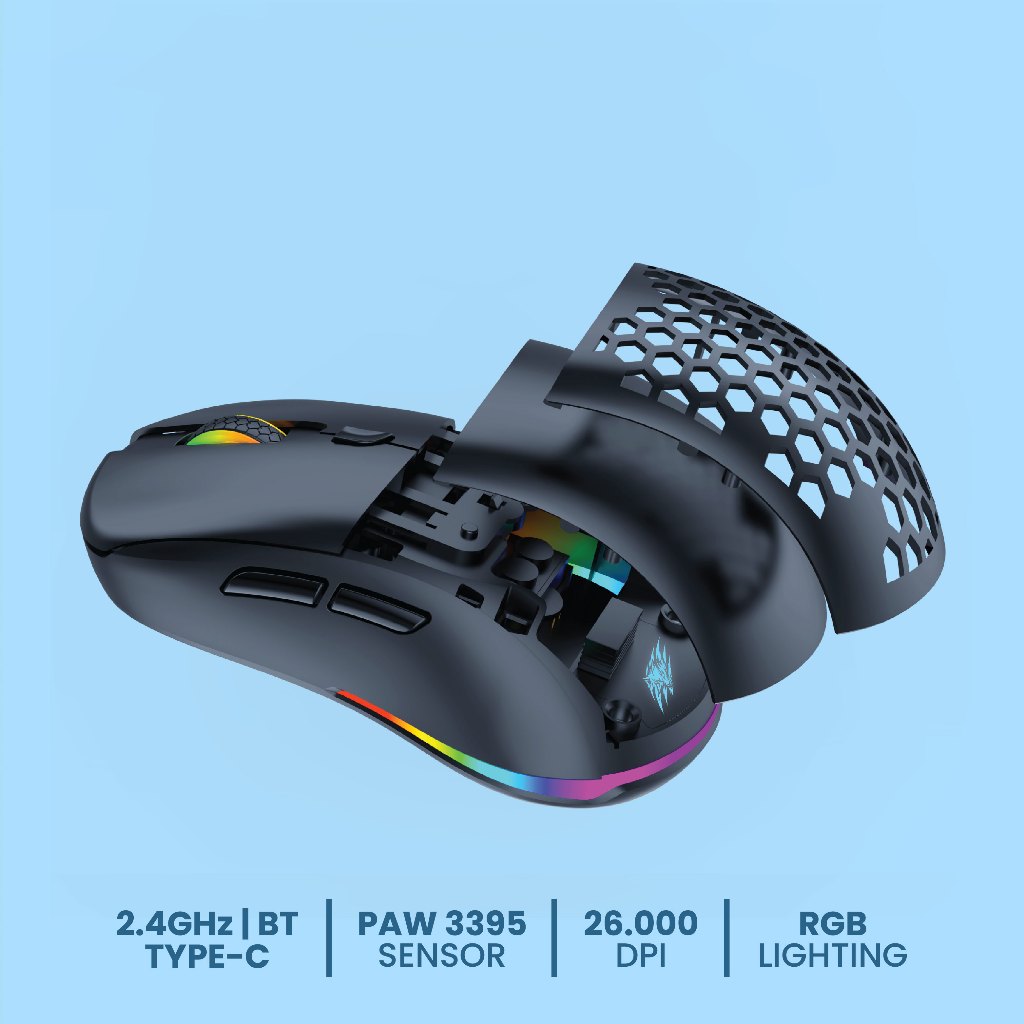 Jual Mouse Gaming Wireless Modular Dual Mode Sades Raiden S33 | Shopee Indonesia