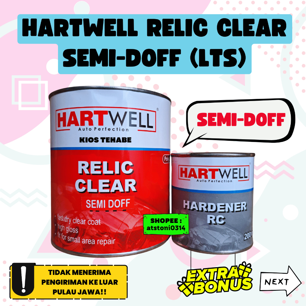 Jual Hartwell RELIC CLEAR SEMI-DOFF (1-Liter/set) | Shopee Indonesia