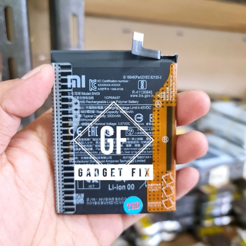 Jual Baterai Xiaomi Redmi Note 10 4G M2101K7AI Model BN59 BN 59 Batre ...