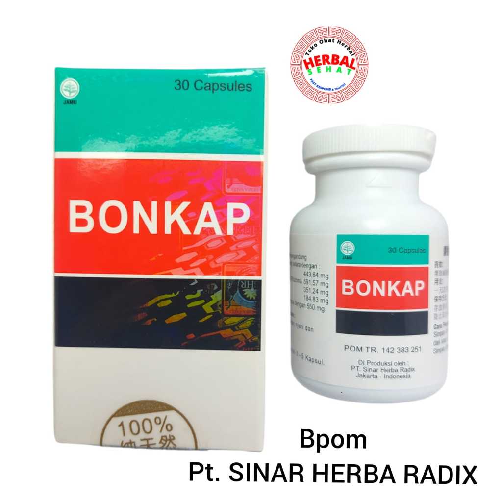 Jual Bonkap isi 30 Kapsul Pt. Sinar Herba Radix - Obat Mengatasi Nyeri Sendi | Shopee Indonesia
