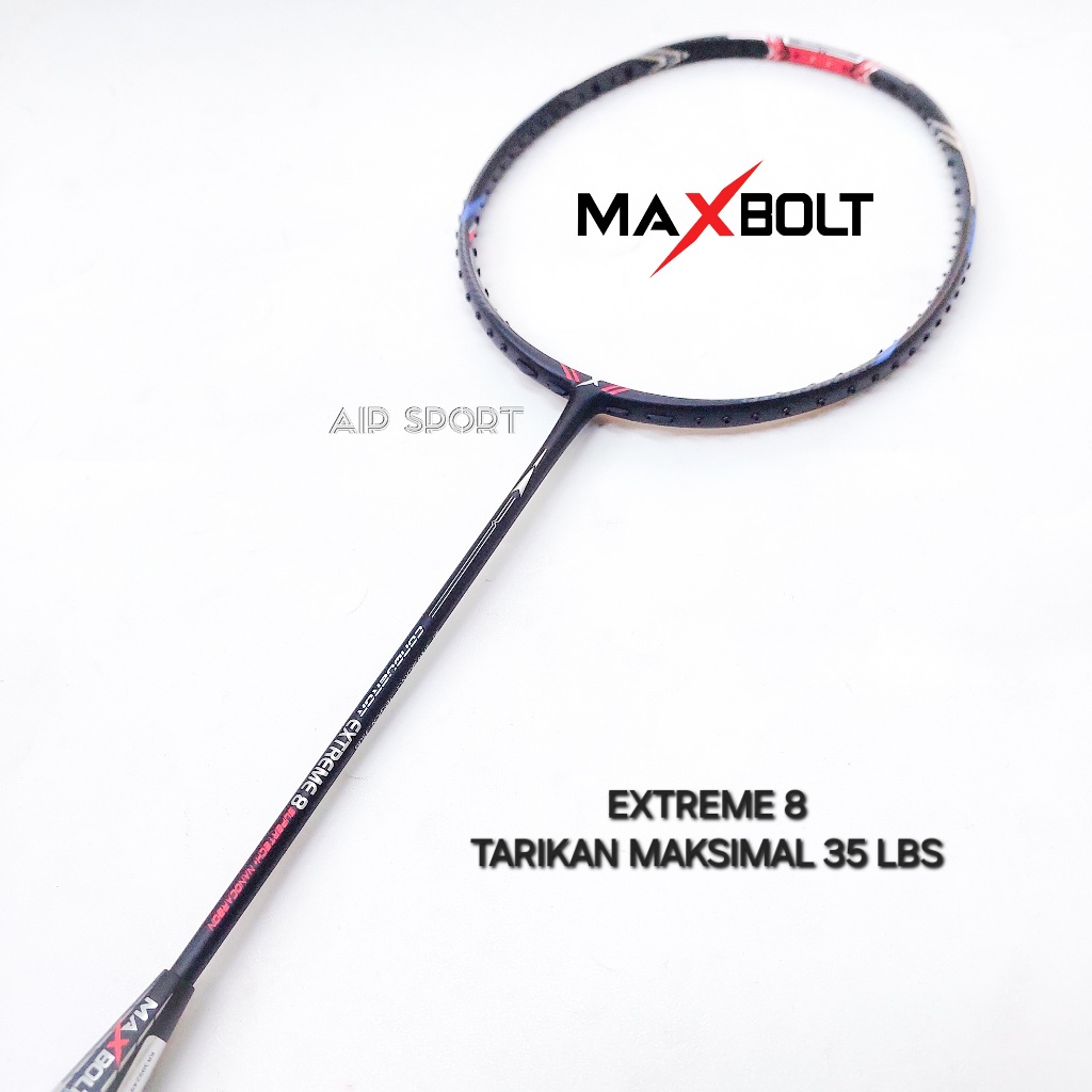 Jual Raket Badminton Maxbolt Original 30-35 Lbs Free Tas Grip Dan Senar ...