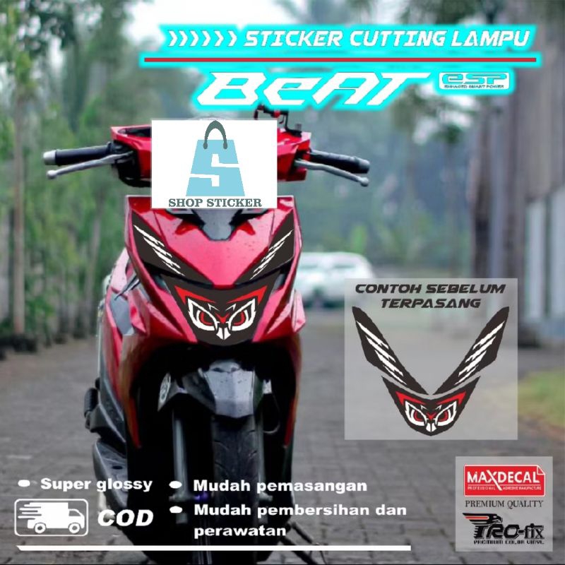 Jual Sticker skotlet lampu alis dan mata elang beat street dan beat esp ...