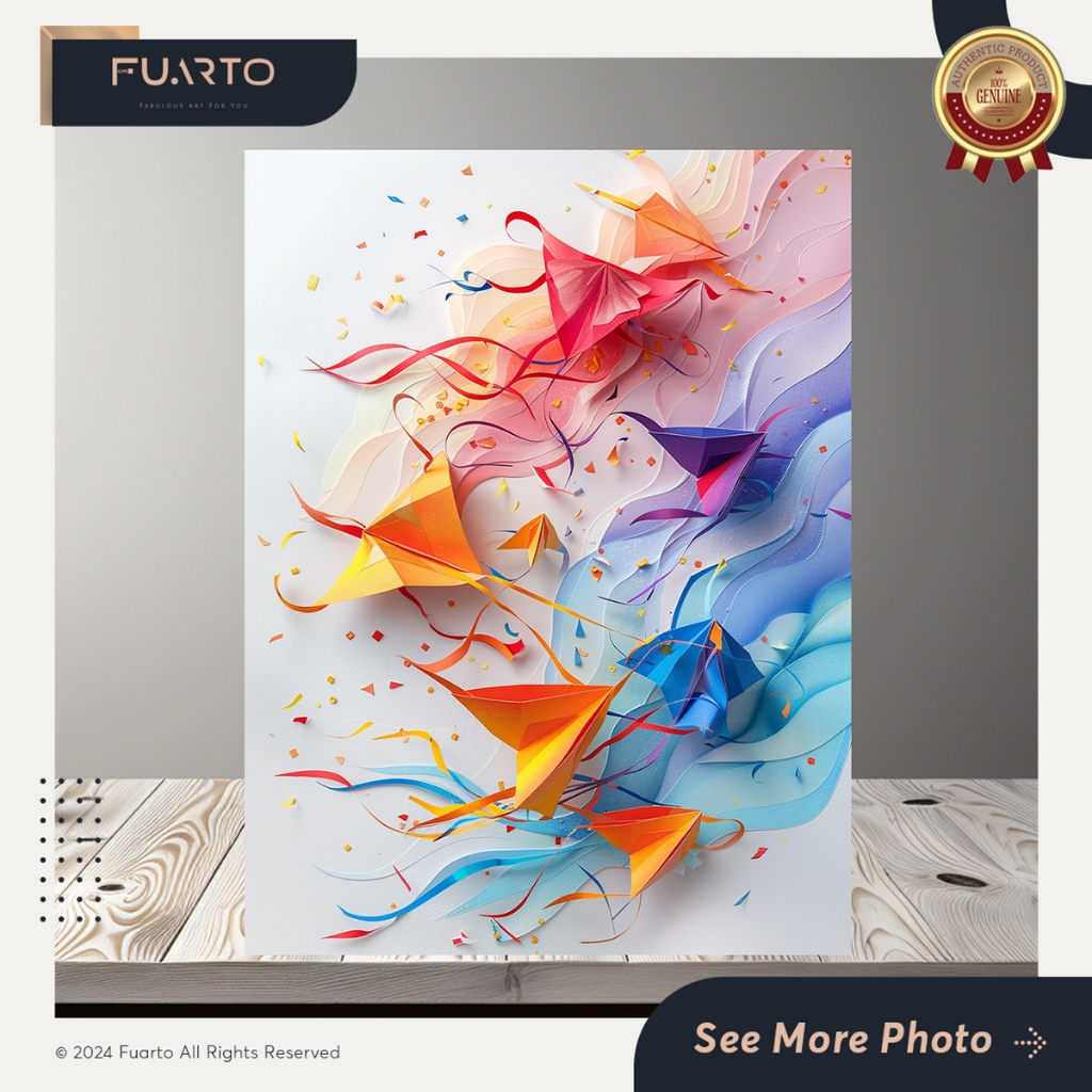 Jual Hiasan Dinding Pajangan Kayu Abstrak Origami 30x40 12R| Wall Decor ...