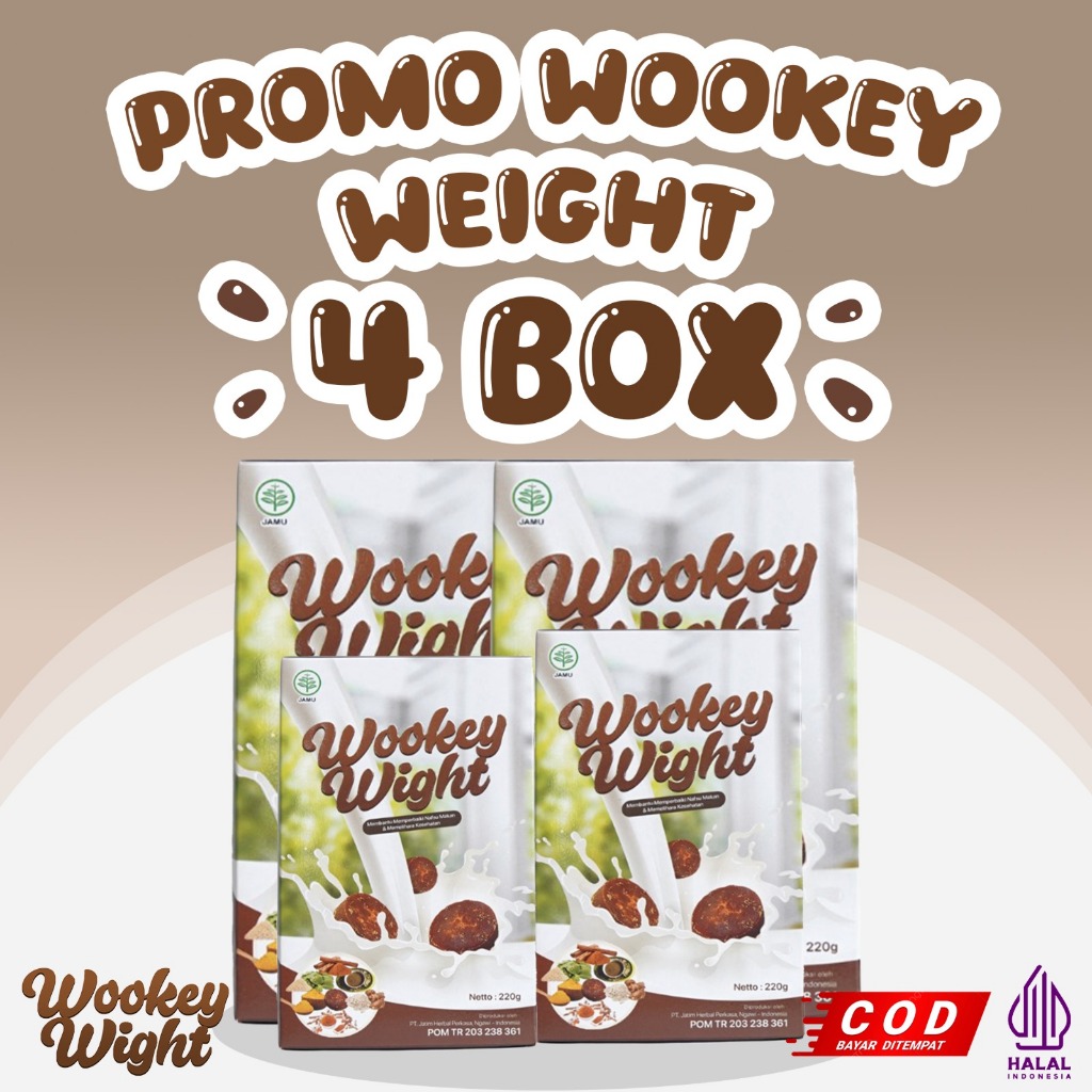 Jual WIGHT 4 BOX Susu Penambah Berat Badan Tinggi Protein Alami Dengan ...