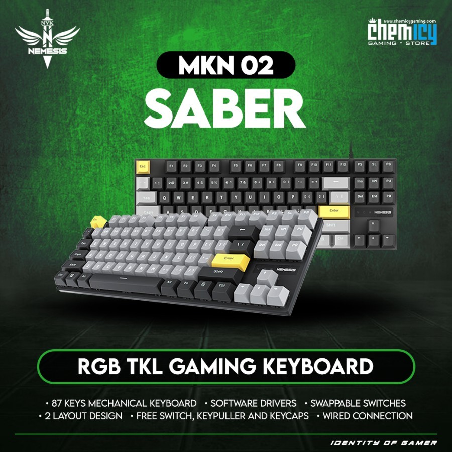 Jual NYK MKN02 / MK-02 Saber TKL Mechanical Gaming Keyboard | Shopee ...