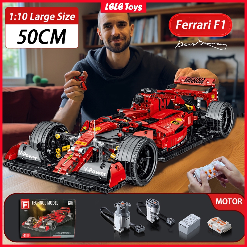 Jual Bricks Mobil Balap F1 Ferrari 50CM 1380PCS + Motor Balok Susun ...
