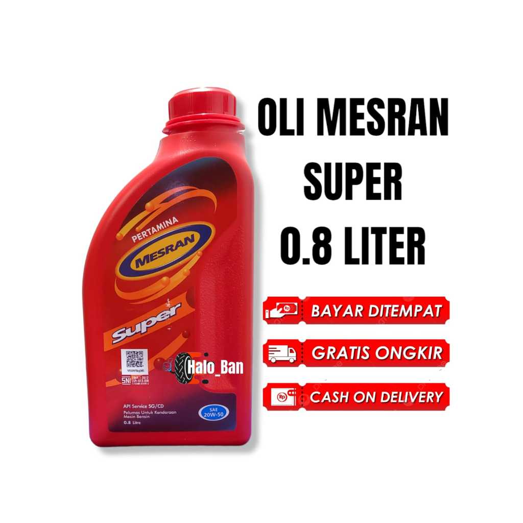 Jual OLI MESRAN SUPER 0.8 LITER ORIGINAL oli mesran oli mesin oil mesin ...