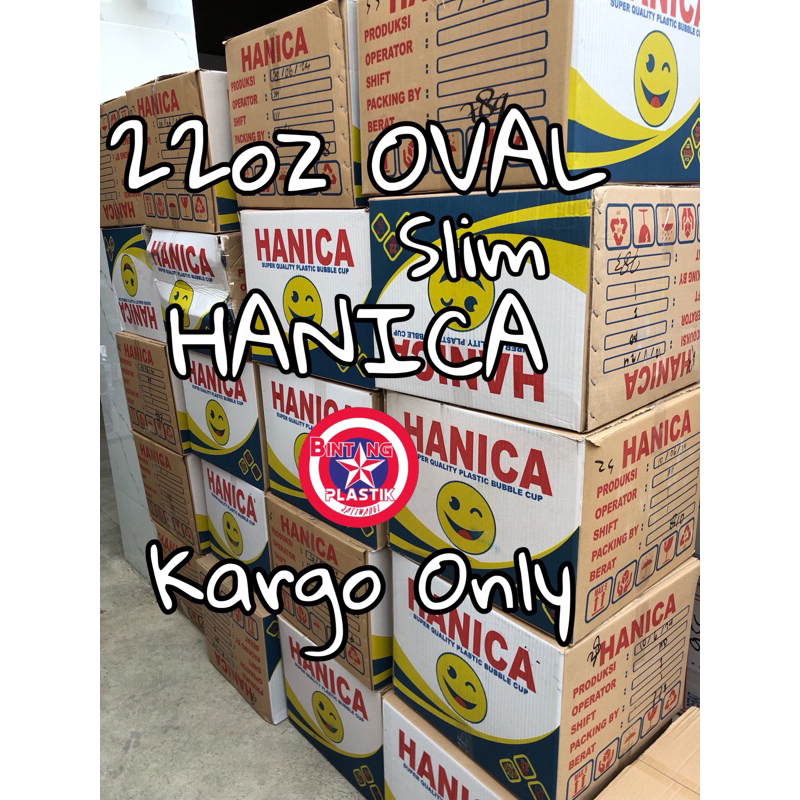 Jual [GROSIR 1 DUS] 20Pak CUP 18 OZ 22 OZ OVAL SLIM HANICA / PETA / TEN ...