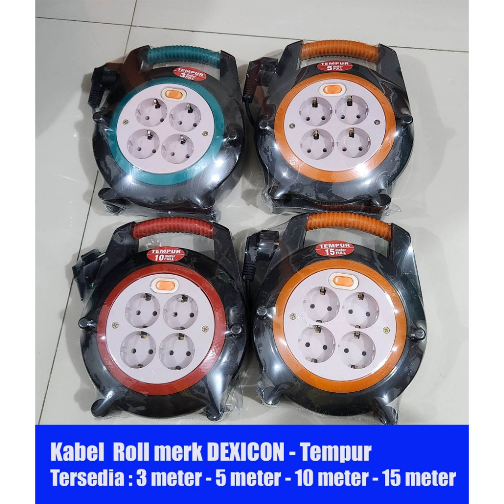 Jual Kabel Roll Dexicon tempur 3m 5m 10m 15m SNI saklar on - off cabel ...
