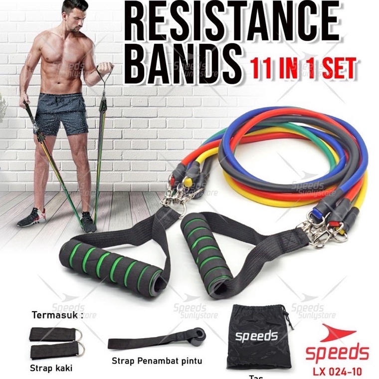 Jual Resistance Band SPEEDS Fitness Tali Gym Yoga Loop Stretching Pull ...